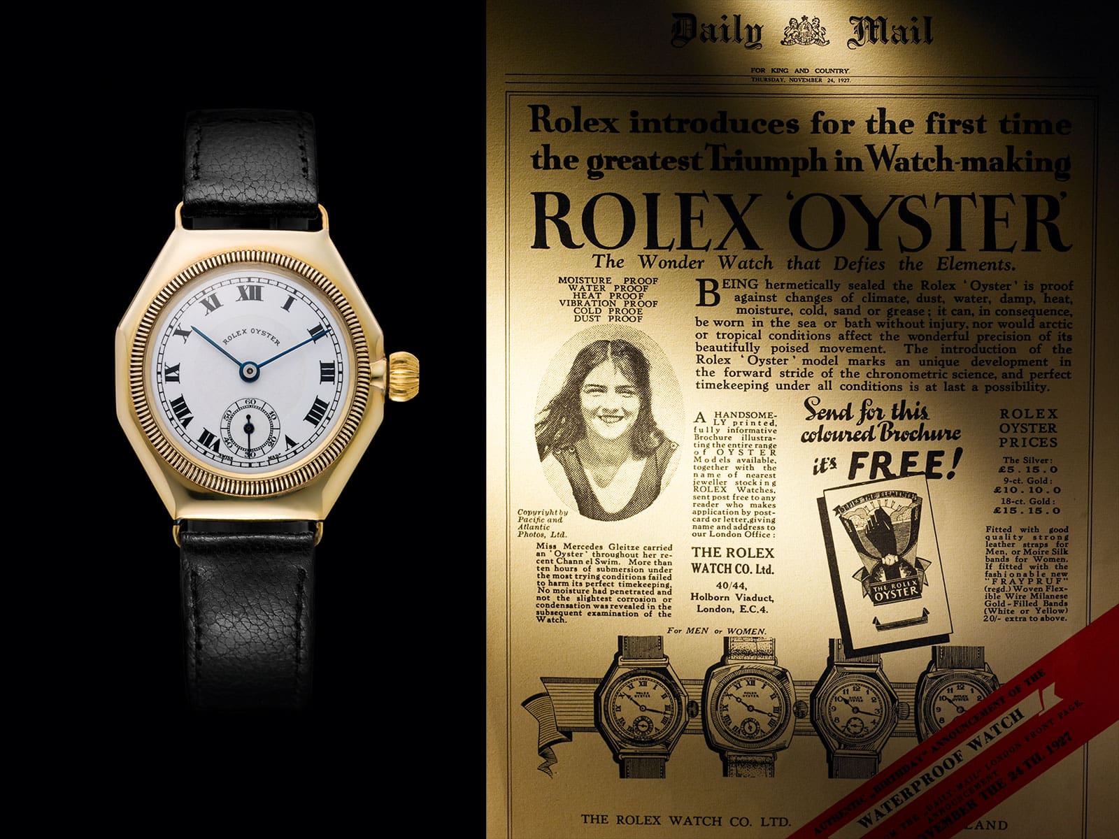 Rolexul purtat de prima femeie care a traversat înot Canalul Mânecii ...